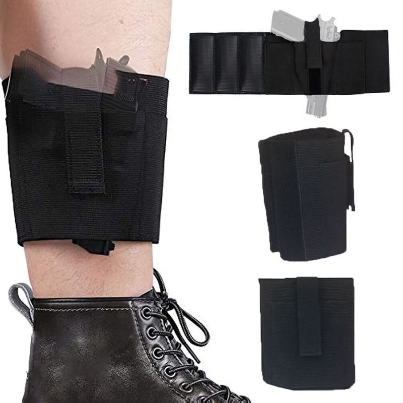 Concealed Carry Pistol Ankle Leg Holster Tactical Hand Gun Pouches Wrap ...