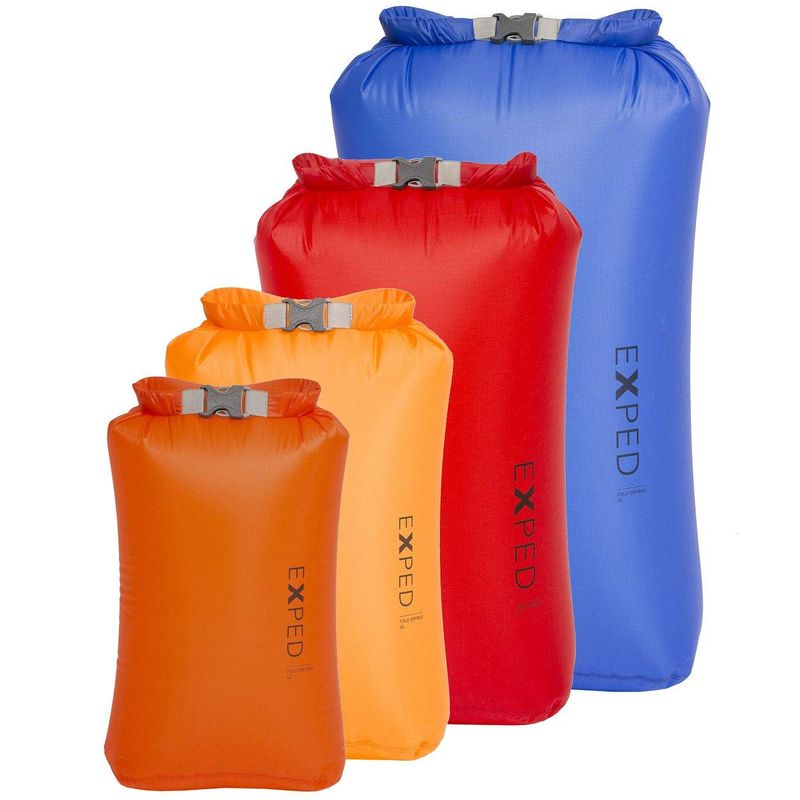 Exped Ultralite 4 Pack Folding Dry Bags - Bright Colour Set/UL Water ...