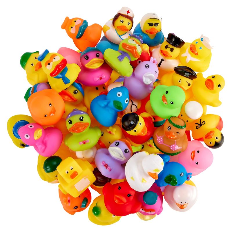 Rubber Duck Toy Duckies for Kids - 50 Pack - Sensory Play, Stress ...