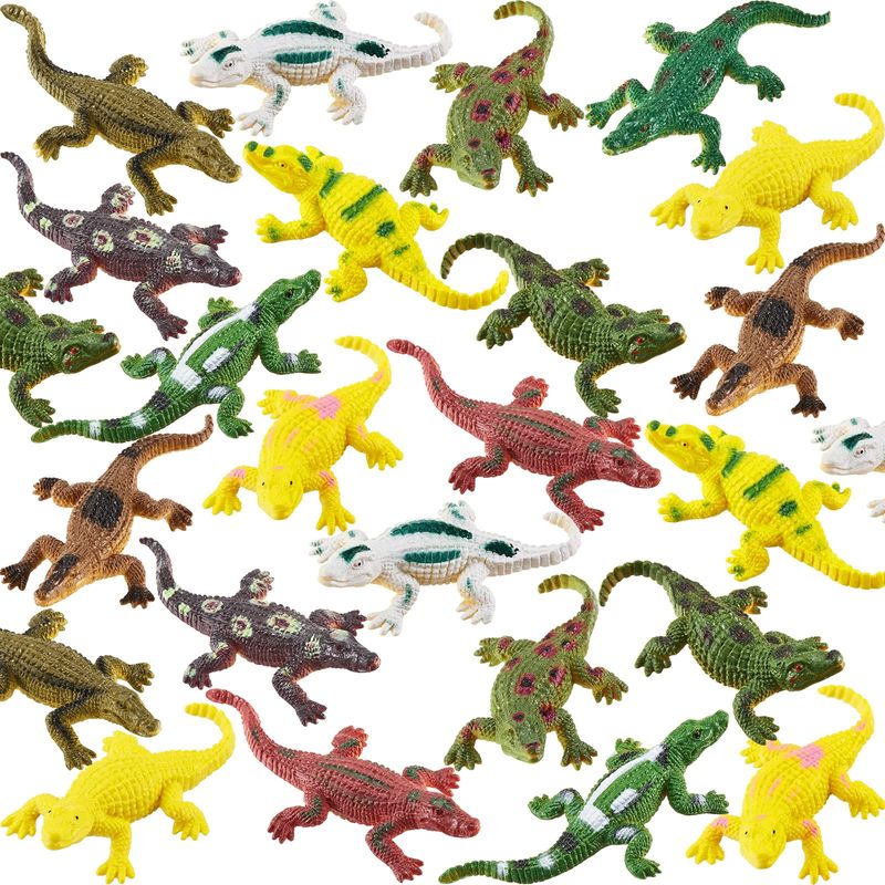 Harrycle 36 Pieces Crocodile Toy 2.75 Inch Alligator Toy Simulation ...