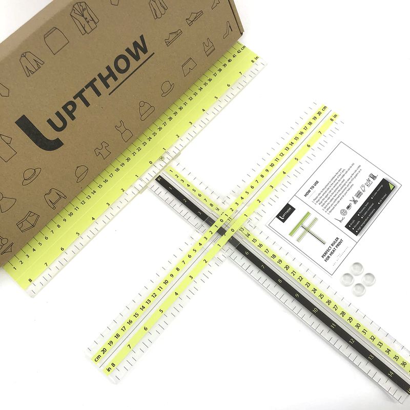UPTTHOW T-Shirt Alignment Ruler Guide Tool to Center Designs Acrylic ...