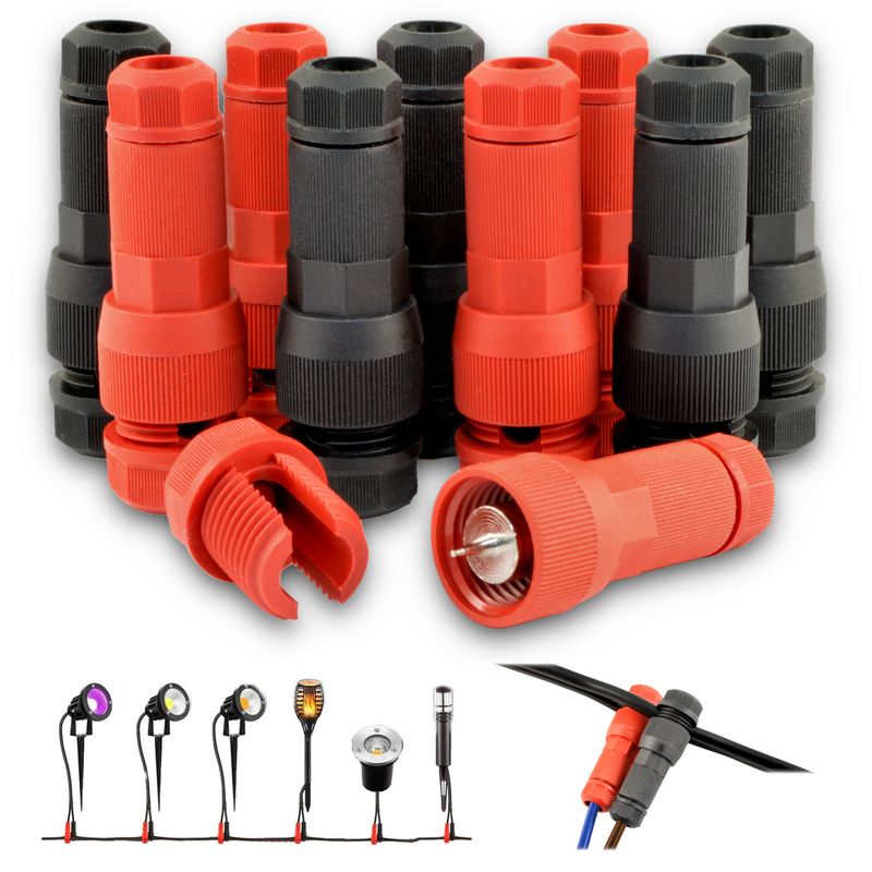 10 Pack Low Voltage Quick Connectors 12-16 Gauge Wires for Landscape ...