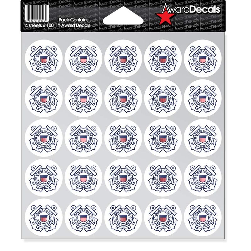 Award Decals Coast Guard Sticker Set (100 Decals) 1" The Original Award ...