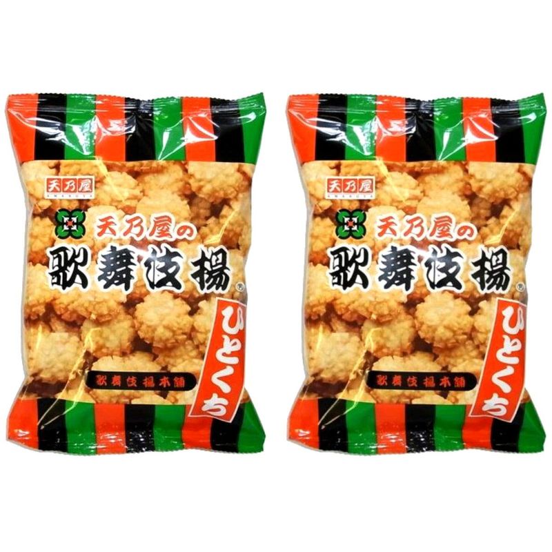 AMANOYA Kabukiage,Japanese Rice Cracker,Soy sauce taste,2 packs No.a181 ...