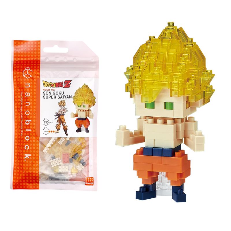 nanoblock - Dragon Ball Z - Son Goku Super Saiyan, Character Collection Series Building Kit ...