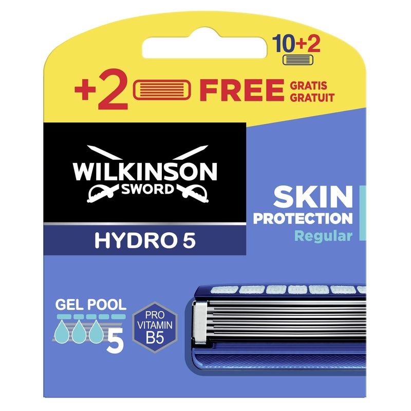 Wilkinson Hydro 5 Skin Protect Regular Razor Blades for Men Pack of 12 ...