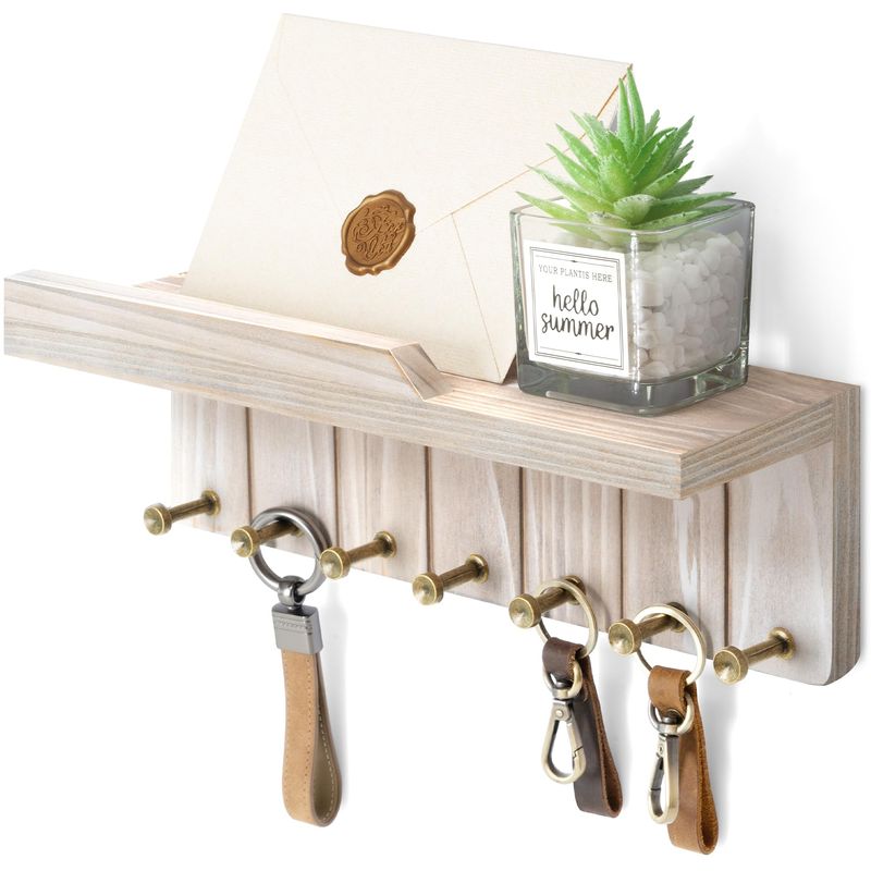 Rebee Vision Key Holder Wall Mount for Farmhouse Decor - Key and Mail ...