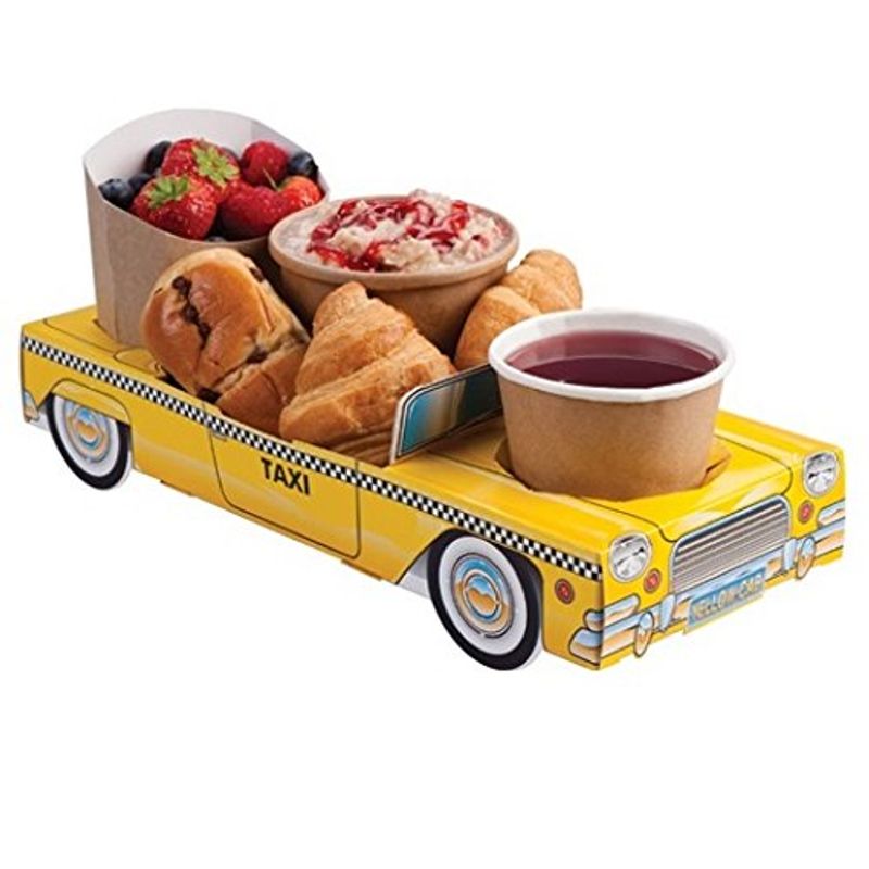 x30 New York Yellow Taxi Cab Car - Party Meal Food Trays Snack Lunch ...