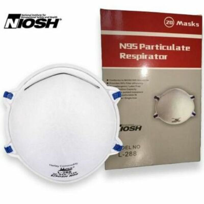 Harley NIOSH Approved N95 Particulate Respirator Cup Design Face Mask ...