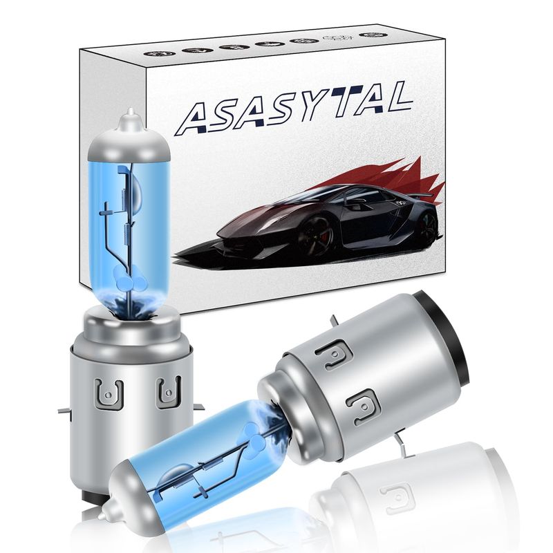 Asasytal Ba20d S2 12V 35/35W Halogen Headlight Bulbs, Hi/Lo Beam DRL ...