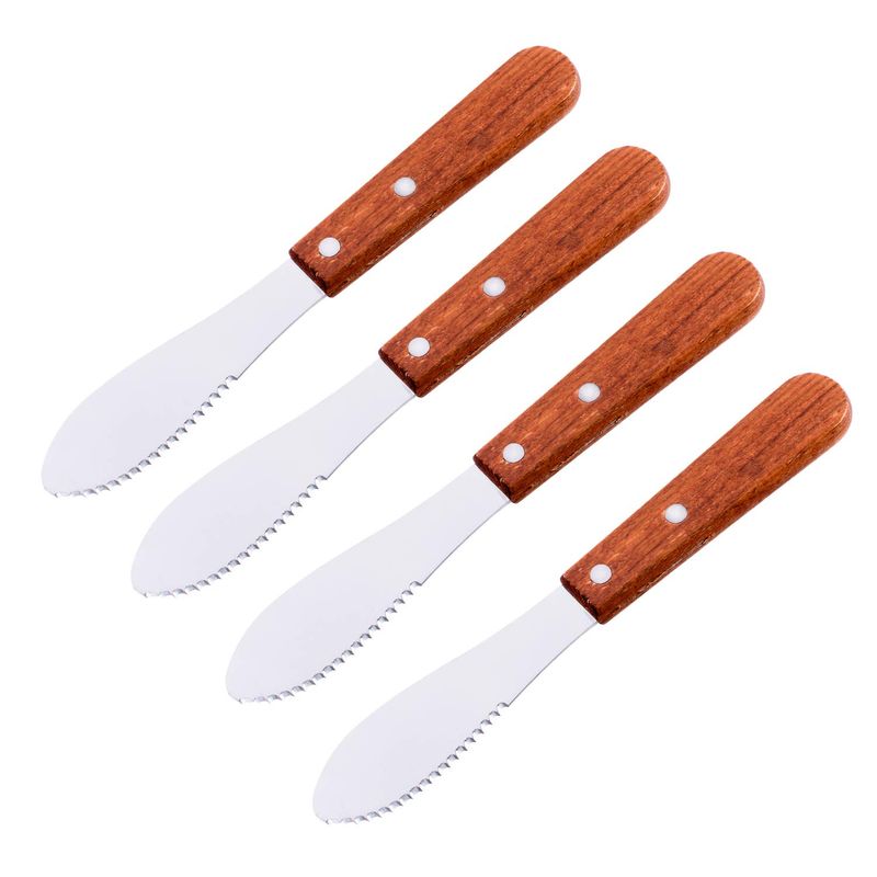 8" Stainless Steel Straight Edge Butter Cheese Cream Sandwich Condiment ...
