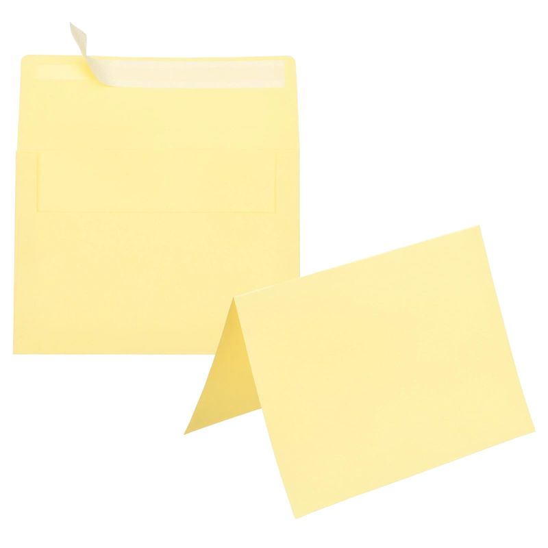 PATIKIL 20Pack Light Yellow 4x6 Envelopes with Cards, Self Seal A6 ...
