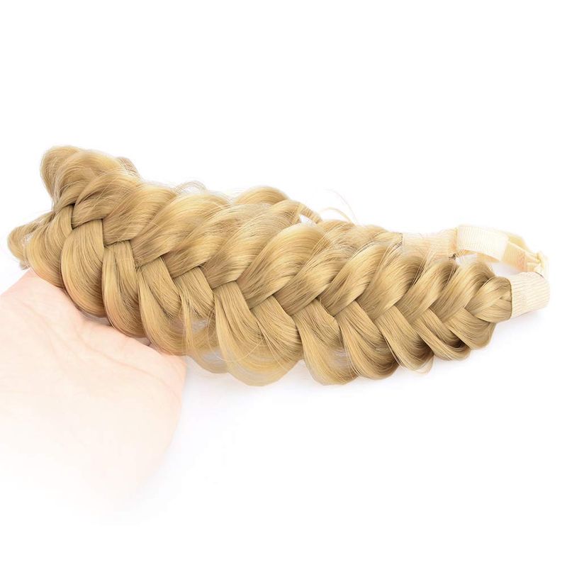 BOBIYA Messy Wide 2 Strands Synthetic Hair Blonde Plaited Headband ...