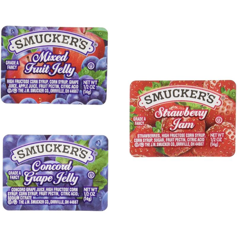 Smuckers® Jelly Jam Assortment #4 (grape, strawberry, mixed fruit ...