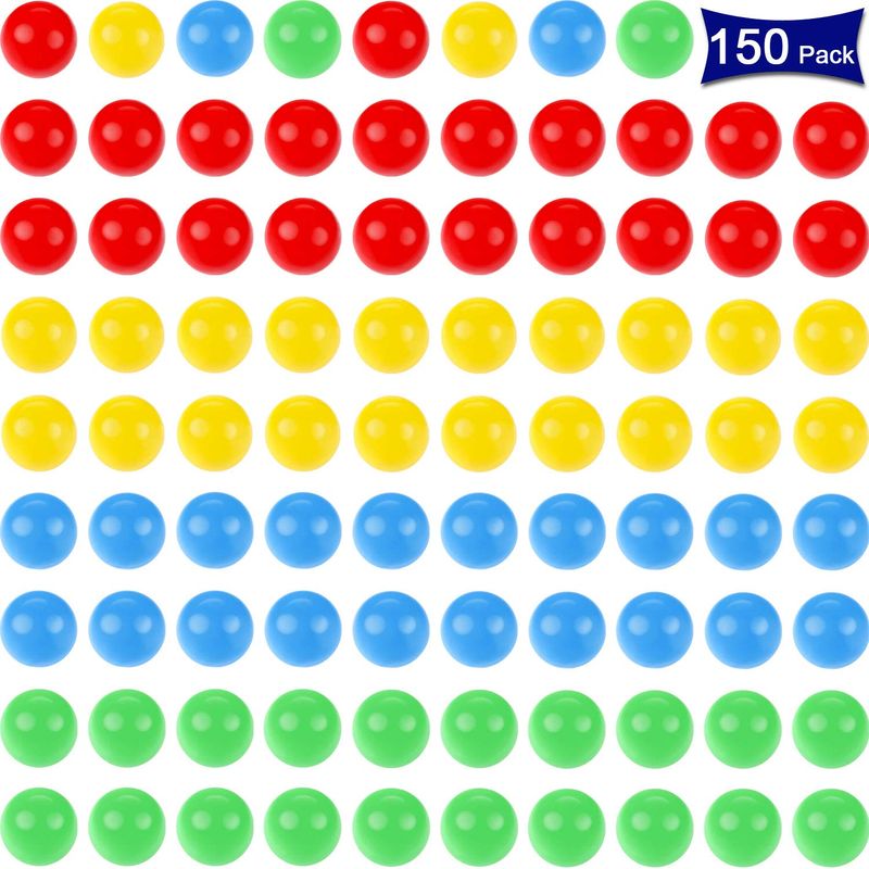 150 Pieces 144 mm Game Replacement Marbles Plastic Colored Game Balls ...