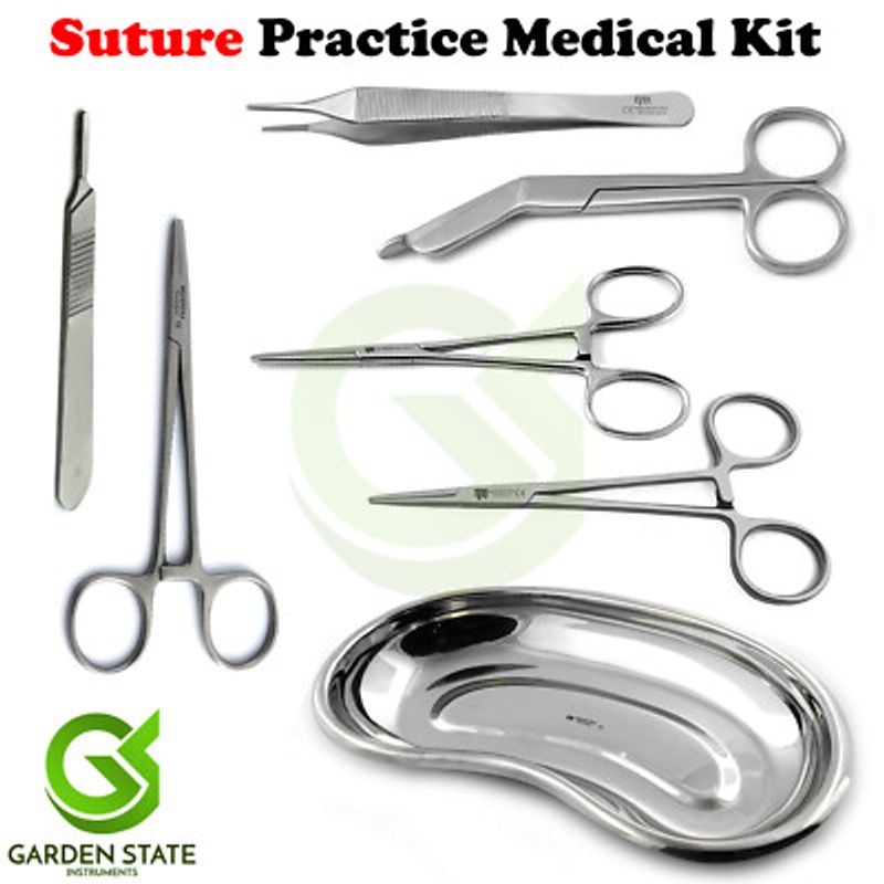 Suture Practice Medical Kit First Aid Dissection Forceps Dressing ...