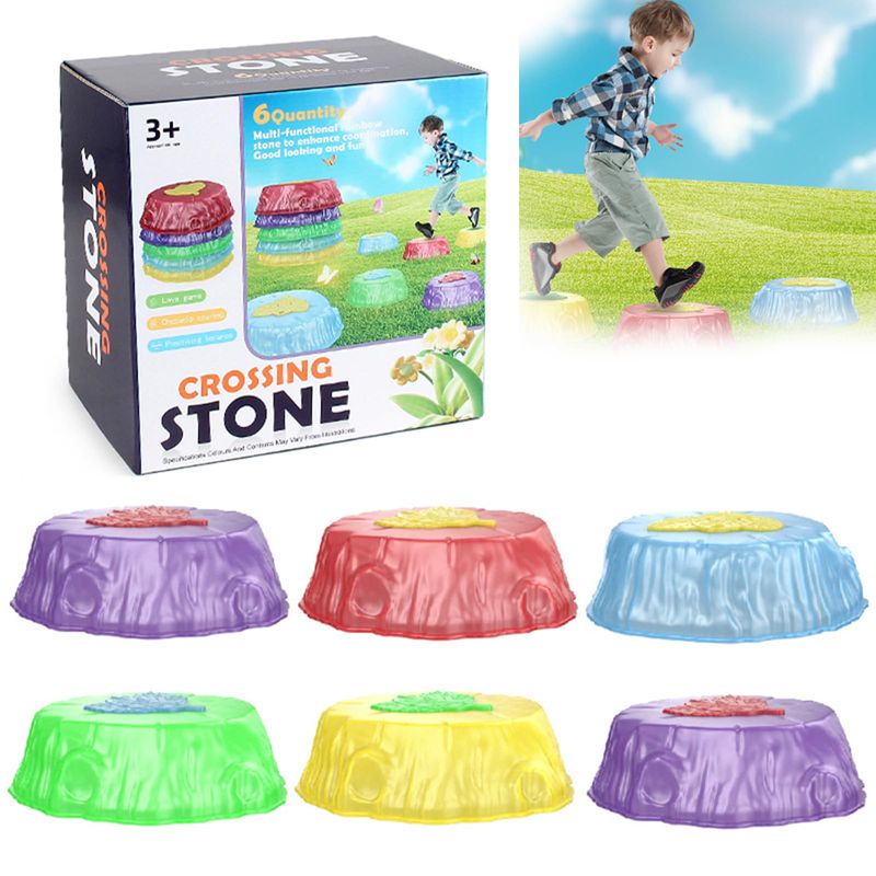 Light Up Stepping Stones Kids - 6 Pcs Sensory Stepping Stones ...
