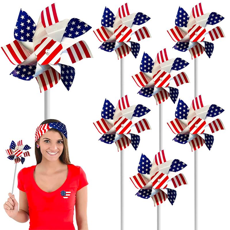 The Dreidel Company USA Flag Pinwheel, Stars and Stripes, Patriotic ...