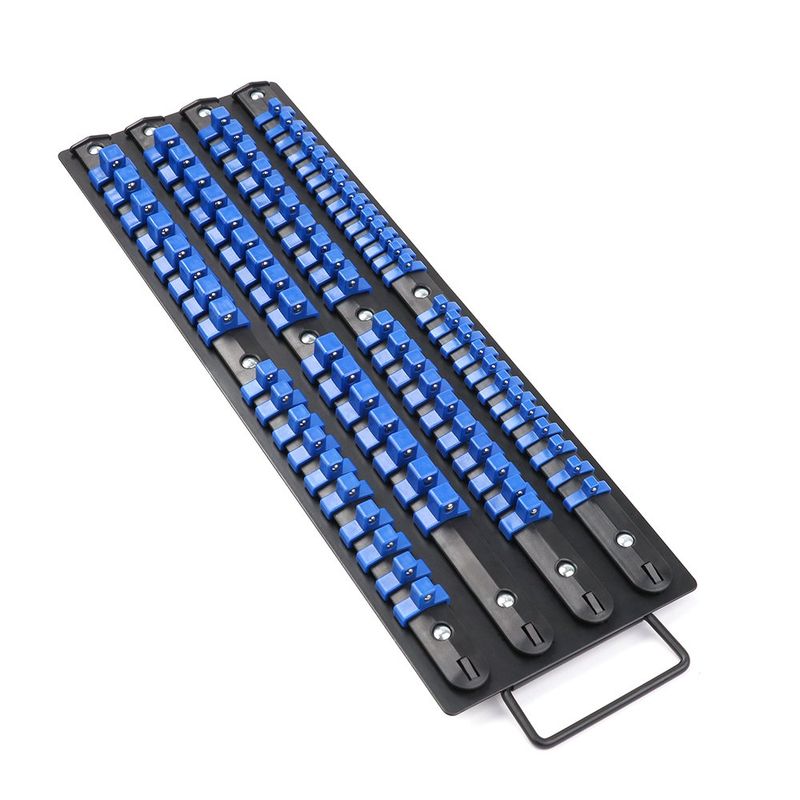 HORUSDY 80-Piece Heavy Duty Socket Organizer, 1/4-Inch, 3/8-Inch, 1/2 ...