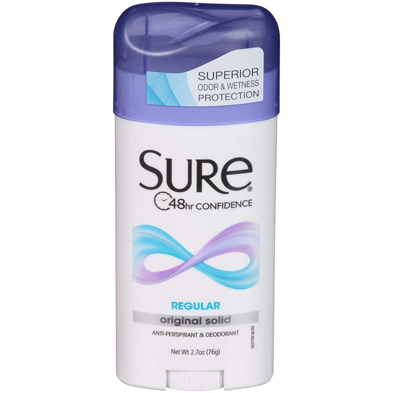 Sure Anti-Perspirant & Deodorant Original Solid, Regular Scent 2.70 oz ...