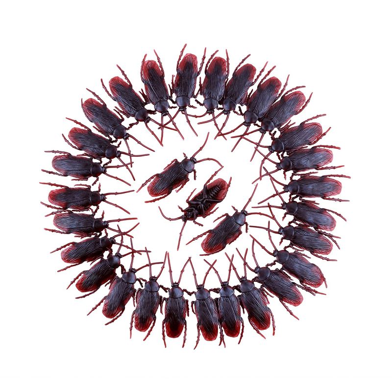 200 PCS Fake Roaches Toys, Gawertoy Realistic Cockroach Prank Roach ...