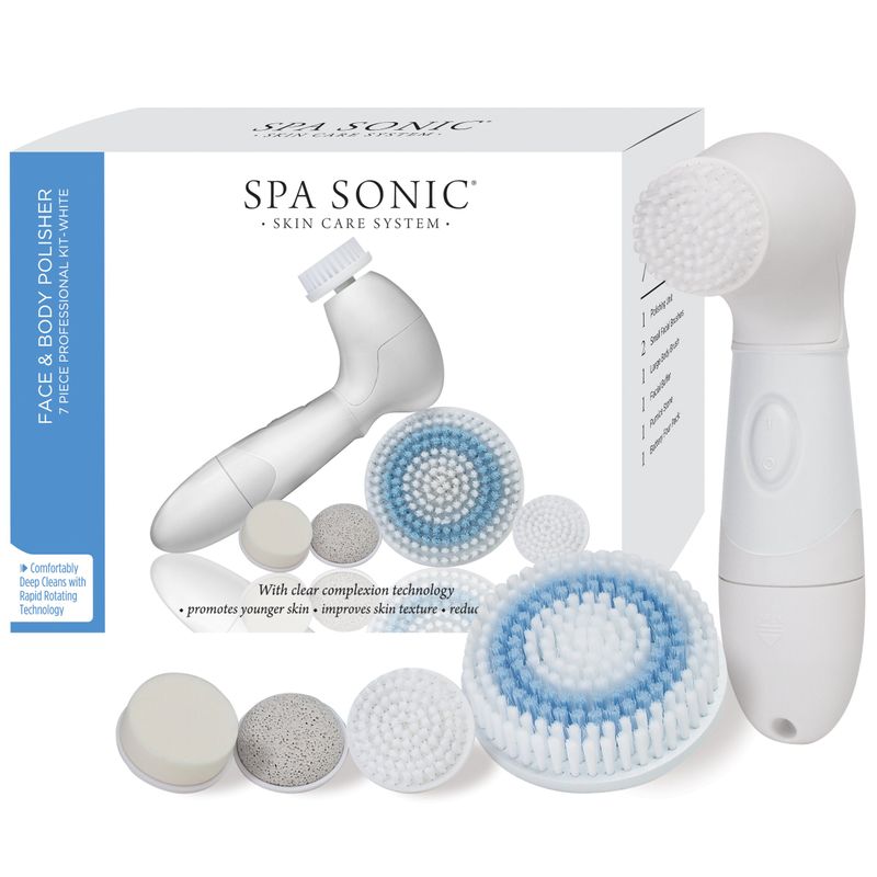 Spa Sonic Skin Care System Face and Body Polisher Professional Kit ...