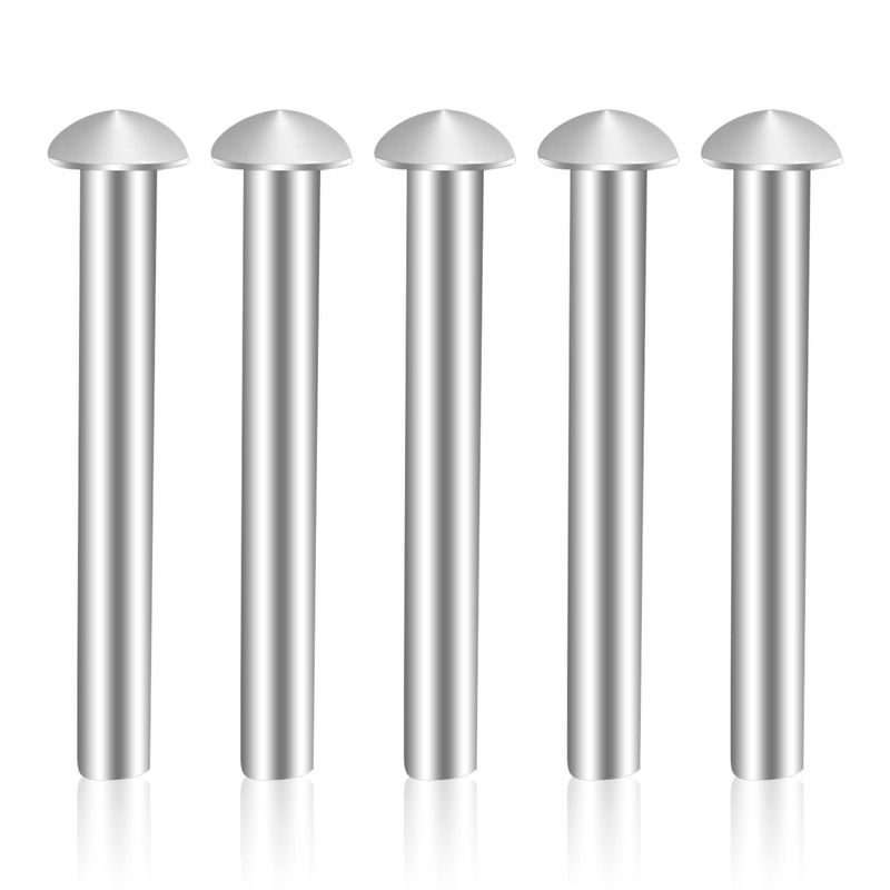 5 Pcs Solid Round Head Aluminum Rivets, Countersunk Fasteners Solid ...