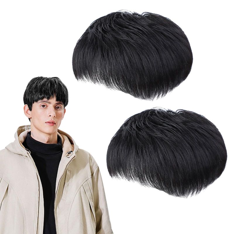 UILYNIU Pack of 2 Men's Wig Men's Hairline Replacement Hairpiece Men's ...