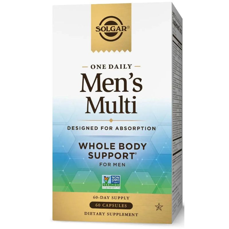 Solgar One Daily Men's Multivitamin Whole Body Support (60 Capsules ...