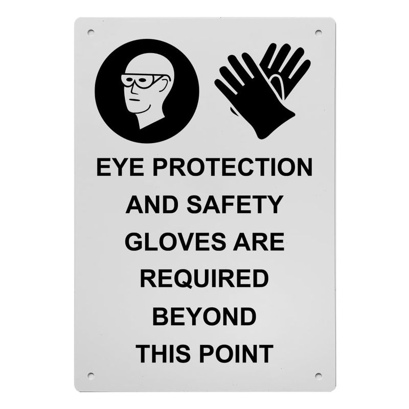 Eye Protection And Safety Sign, 8.5 x 11 in" OSHA Compliant PPE ...