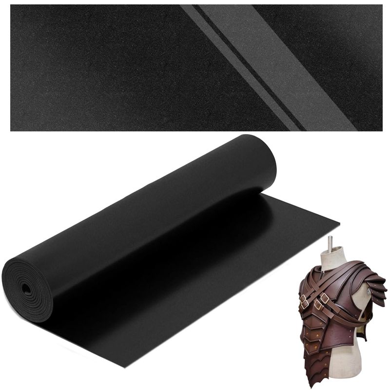 Black EVA Foam 2mm, 14" x 39" Foam Roll Cosplay Foam High Density Craft ...