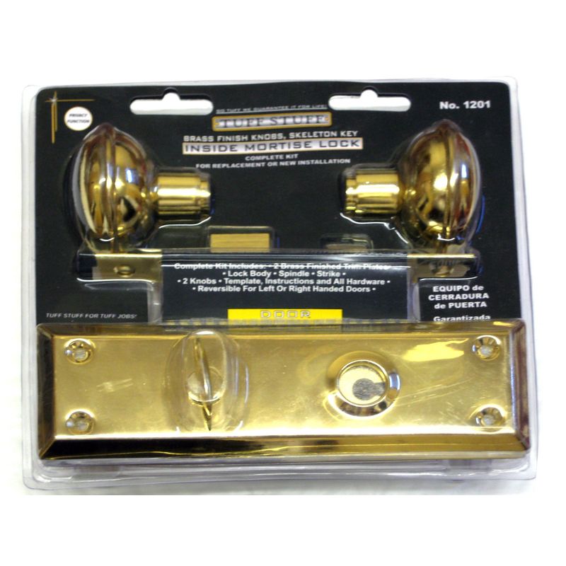 Brass Finish Inside Mortise Lock with Skeleton Key - Online Marketplace ...