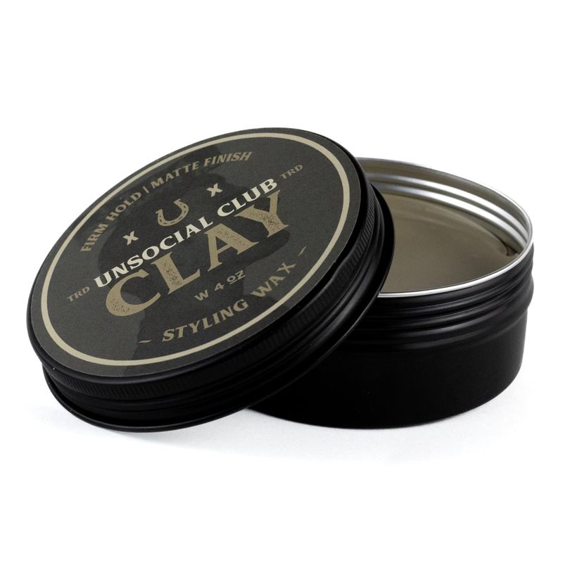 Unsocial Club Hair Styling Clay for Men | Strong Hold Matte Clay for ...