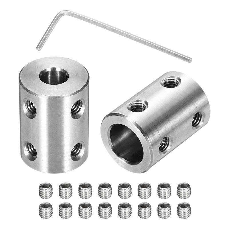 uxcell Rigid Screw Coupling 6mm to 10mm Shaft Coupler Connector L22mm x ...