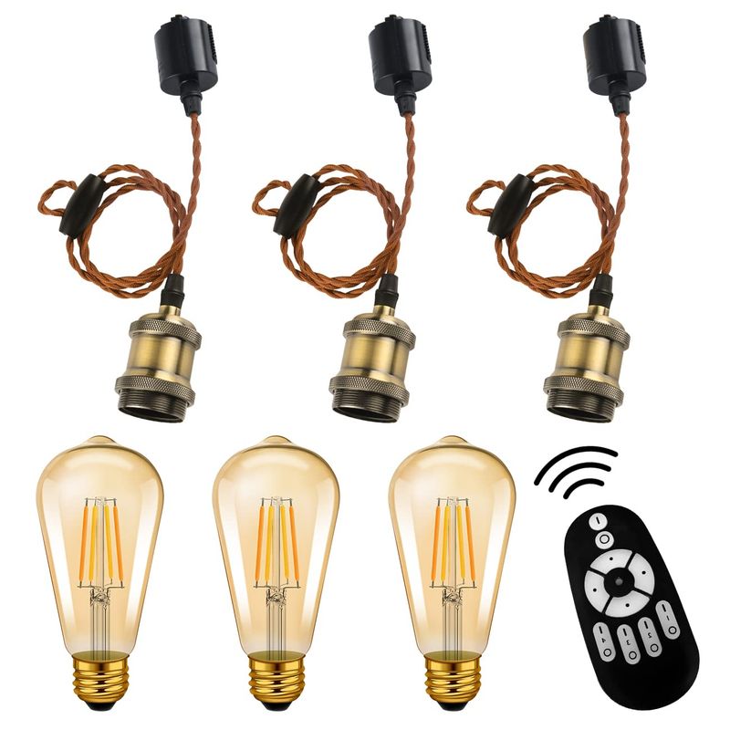 LVWIT Pendant Light, E26 Base, LED Bulb, Dimmable Tone, 6W Power ...