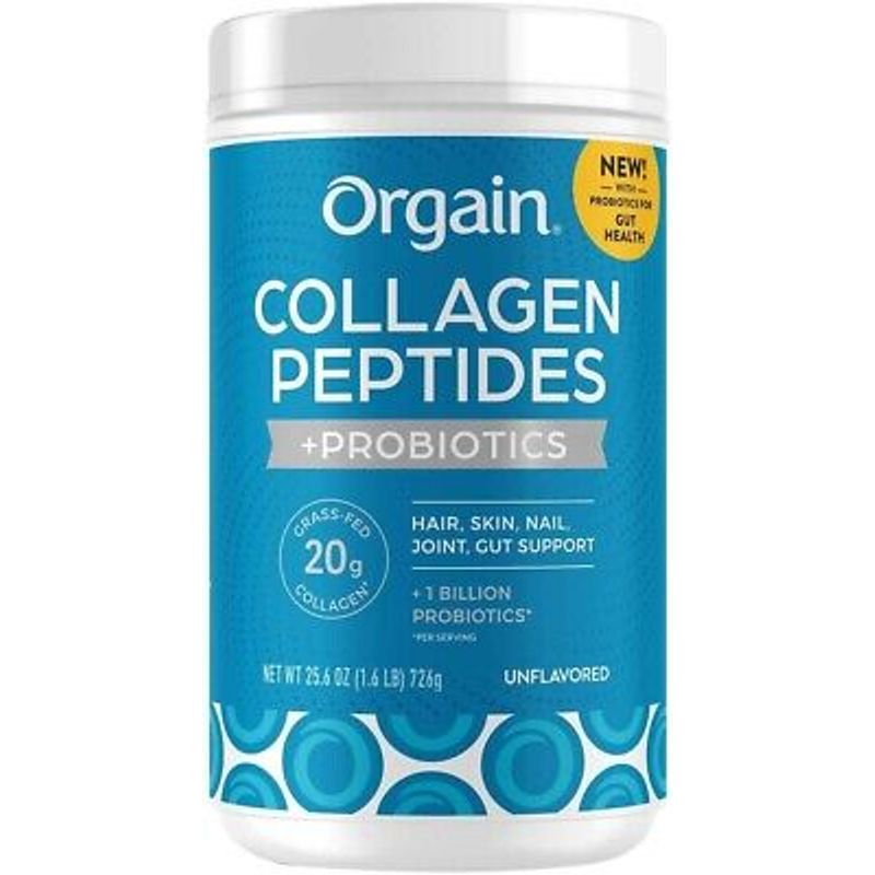 Orgain Collagen Peptides + Probiotics Unflavored 1.6 lbs Hair Skin ...