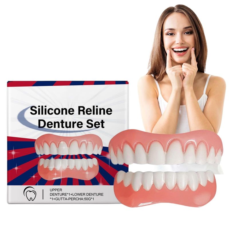 Silicone Reline Denture Set,Soft Denture Reline Kit,Soft Dentures False ...