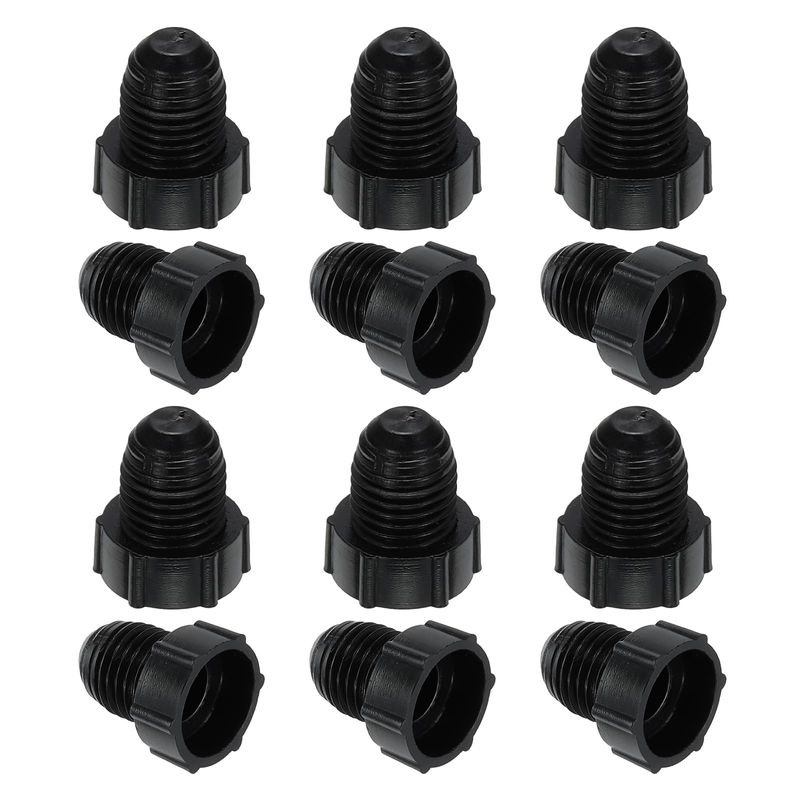 PATIKIL 12pcs 1/4" Plastic Thread Plugs 7/16-20UN F Female Thread 45 ...