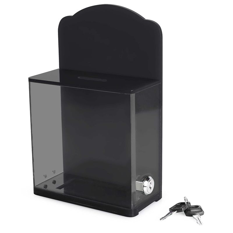 Acrylic Donation Suggestion collection Box Pre Drilled Holes For Wall ...