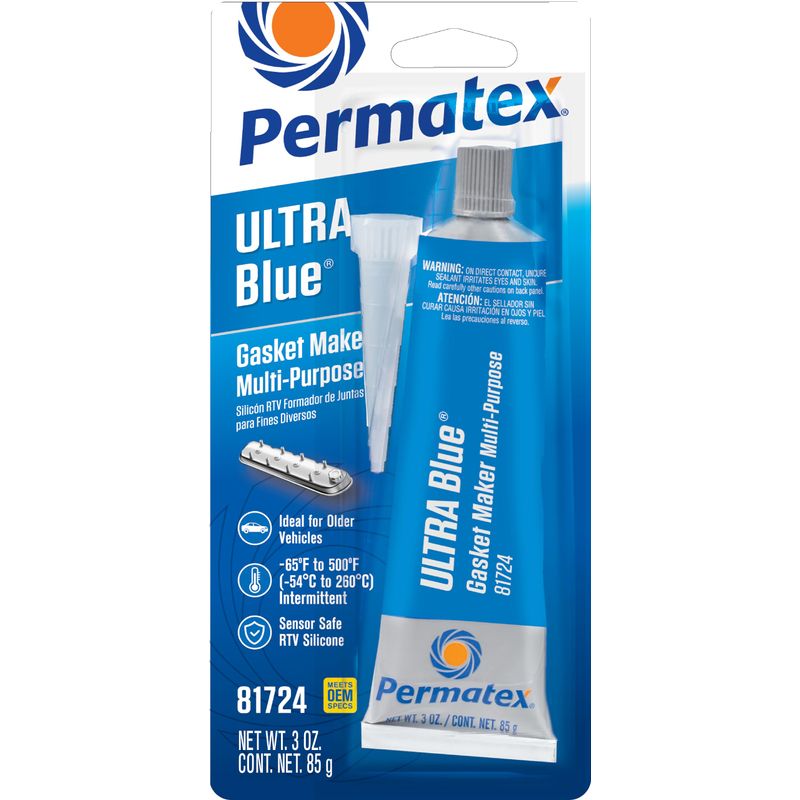 Permatex 81724-12PK Sensor-Safe Ultra Blue RTV Silicone Gasket Maker, 3 ...