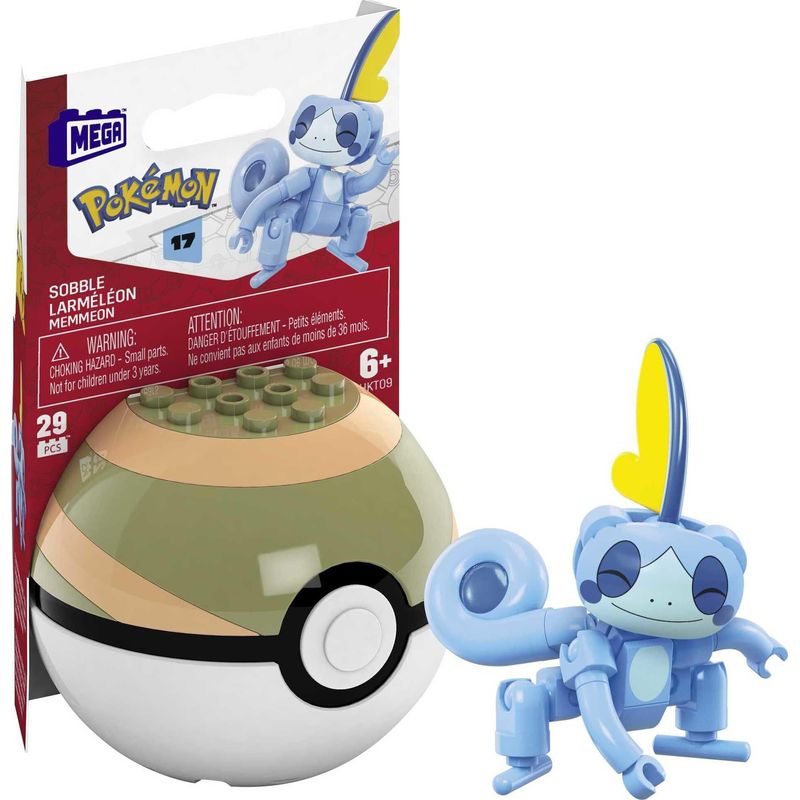 Mega Construx Pokemon Series 17 Sobble Figure Building Set with Nest ...