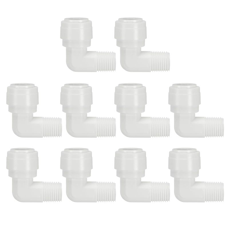 PATIKIL Water Filter Elbow Connector 1/4" N PT Female x 3/8" OD Tube 10 ...