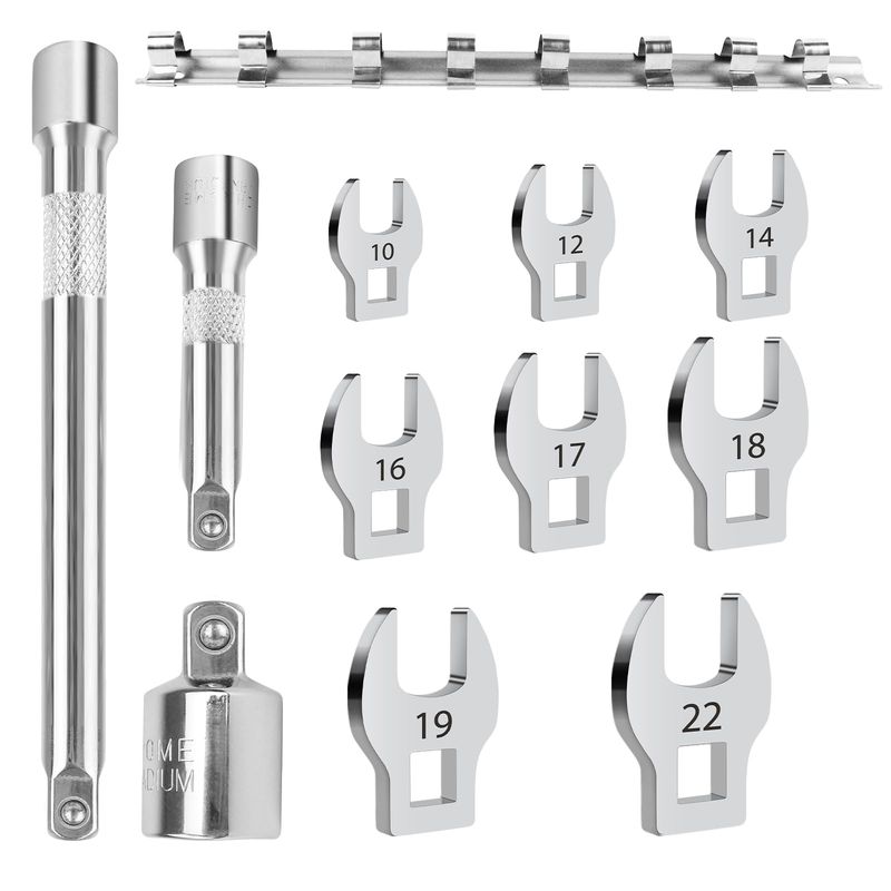 Filltown 11Pcs Crows Foot Spanner Set, Crowfoot Wrench Set, Metric ...