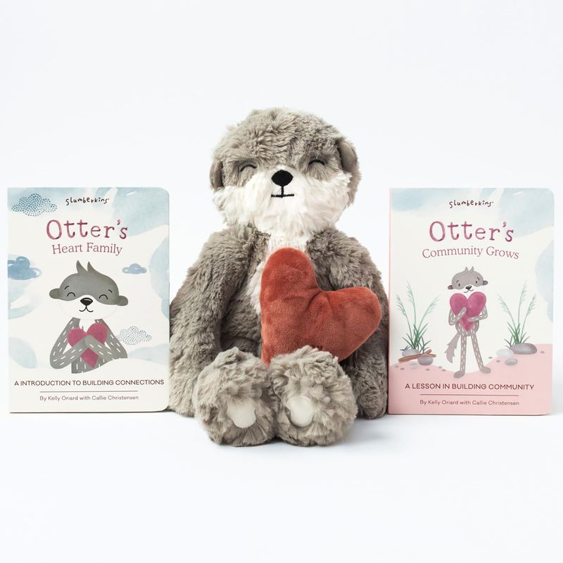 Slumberkins 14" Otter Kin & 2 Board Books Complete Set Bundle ...