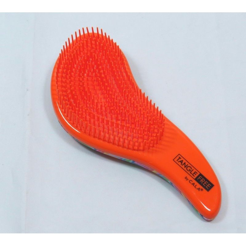 Cala Tangle Free Hair Brush - Rainbow Zigzags Hair Comb or Brush Orange ...