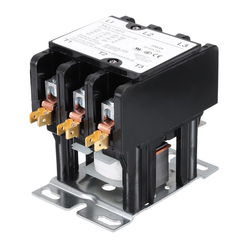 DMiotech HVAC Contactor, 3 Pole FLA 50 Amps 24V Coil Air Conditioner Contactor Compressor ...