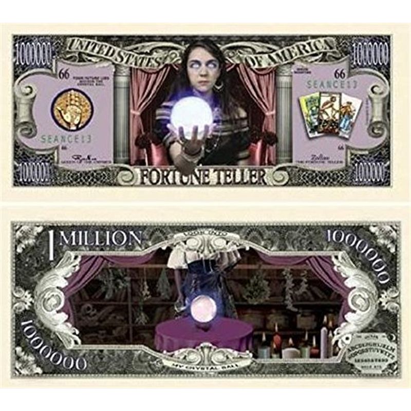 Lot of 5 Fortune Teller Million Dollar Novelty Bills Look into my ...