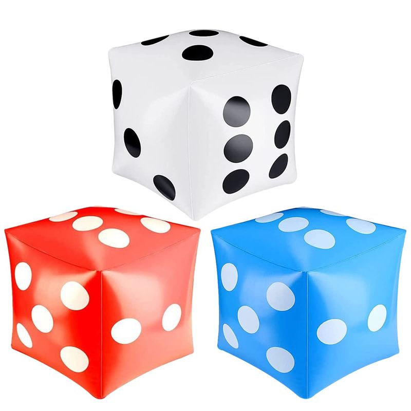 3 Pcs Jumbo Inflatable Giant Dice for Indoor and Outdoor Broad Game ...