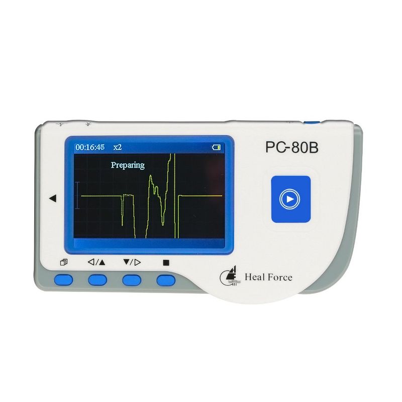 Heal Force PC-80B Easy Handheld Portable ECG Monitor With 3-Lead ECG ...