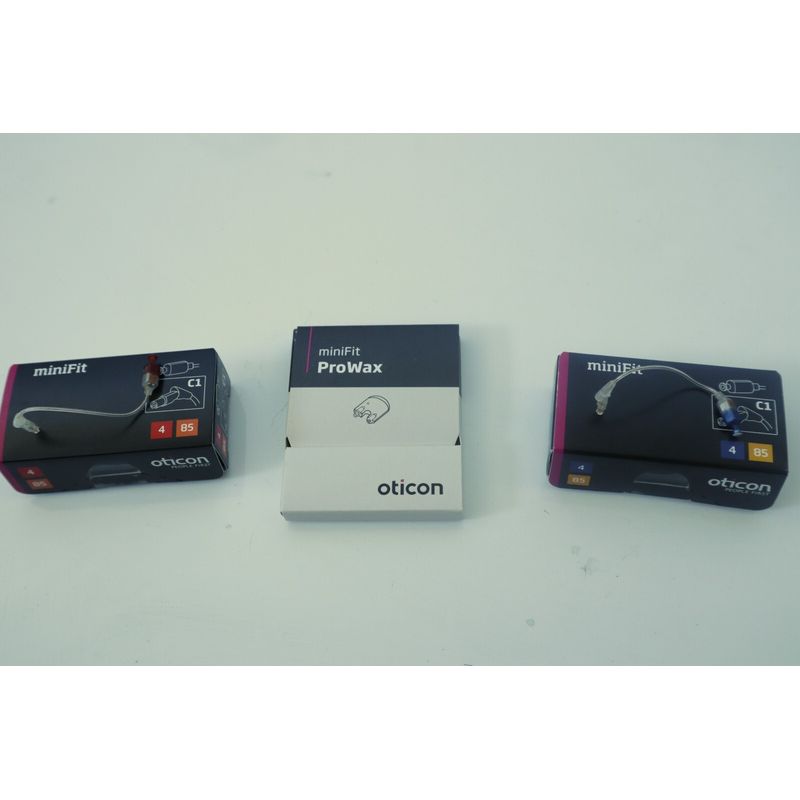 Brand New Oticon, TWO miniFit Receivers, 4-85 R+L receiver. FREE wax ...